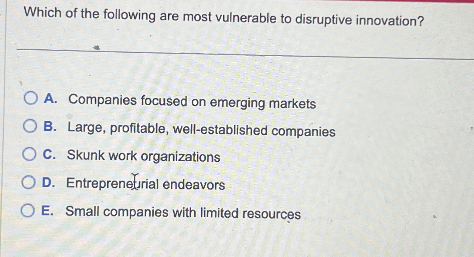 Solved Which of the following are most vulnerable to | Chegg.com