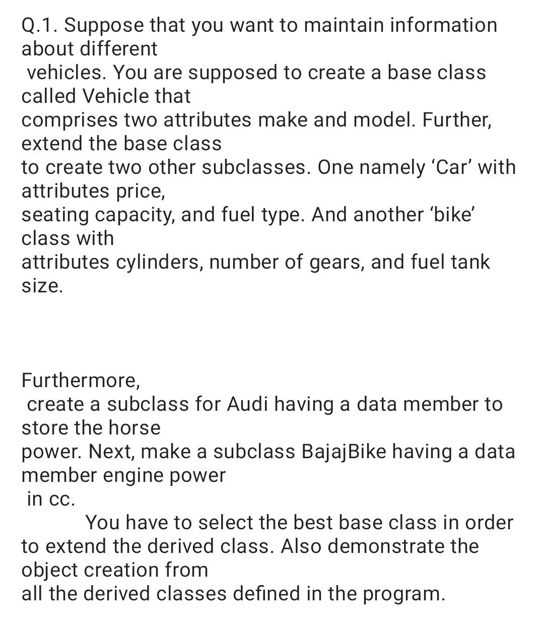 Solved Q.1. Suppose that you want to maintain information | Chegg.com