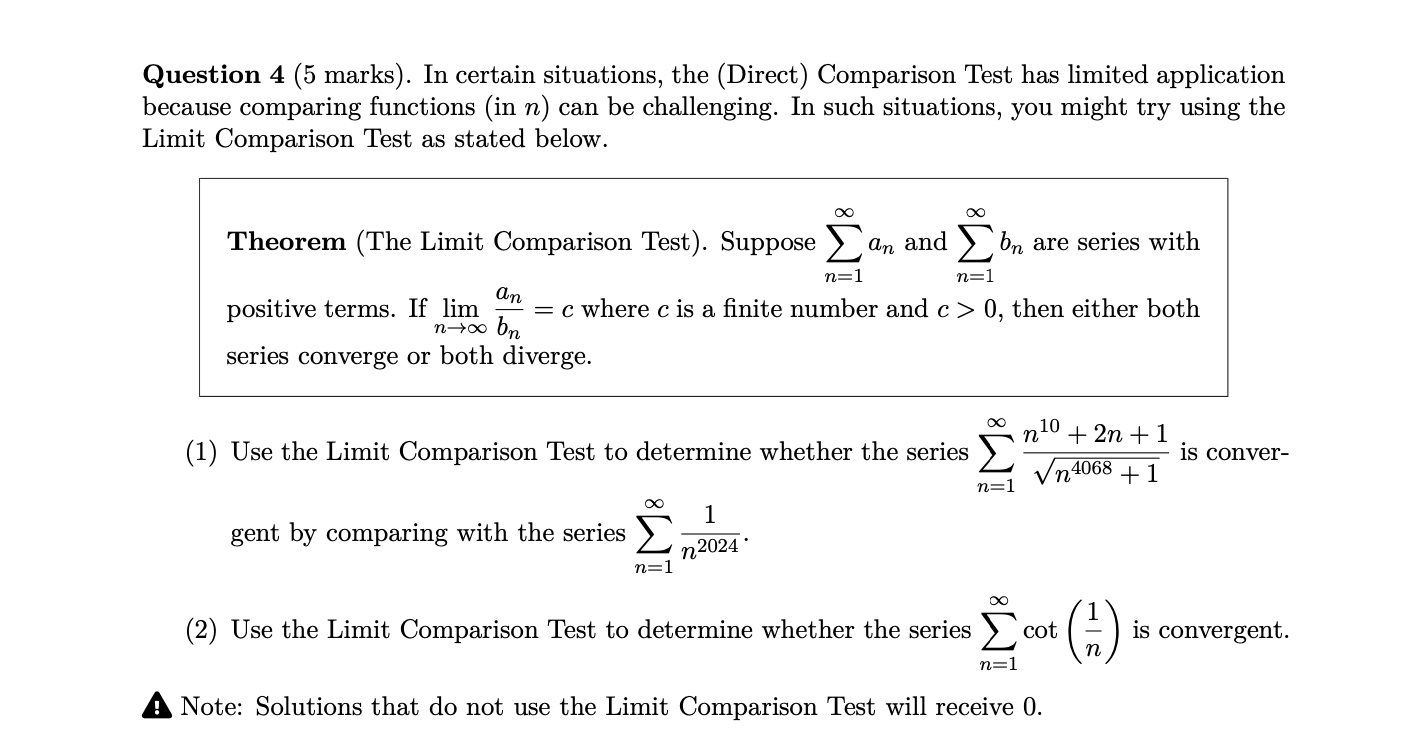 Solved Question 4 (5 ﻿marks). ﻿In certain situations, the | Chegg.com