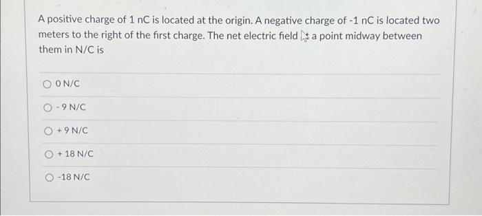 Solved A positive charge of 1nC is located at the origin. A | Chegg.com