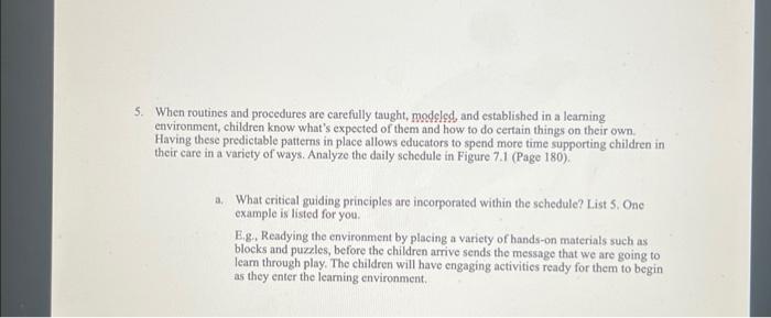 Solved \r\n5. When routines and procedures are carefully | Chegg.com