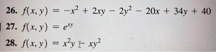 questions 26 & 28. use Theorem 2 to find the local | Chegg.com