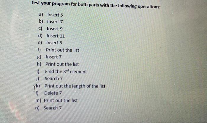 Solved Problem 1. Implement a sorted singly linked list and | Chegg.com