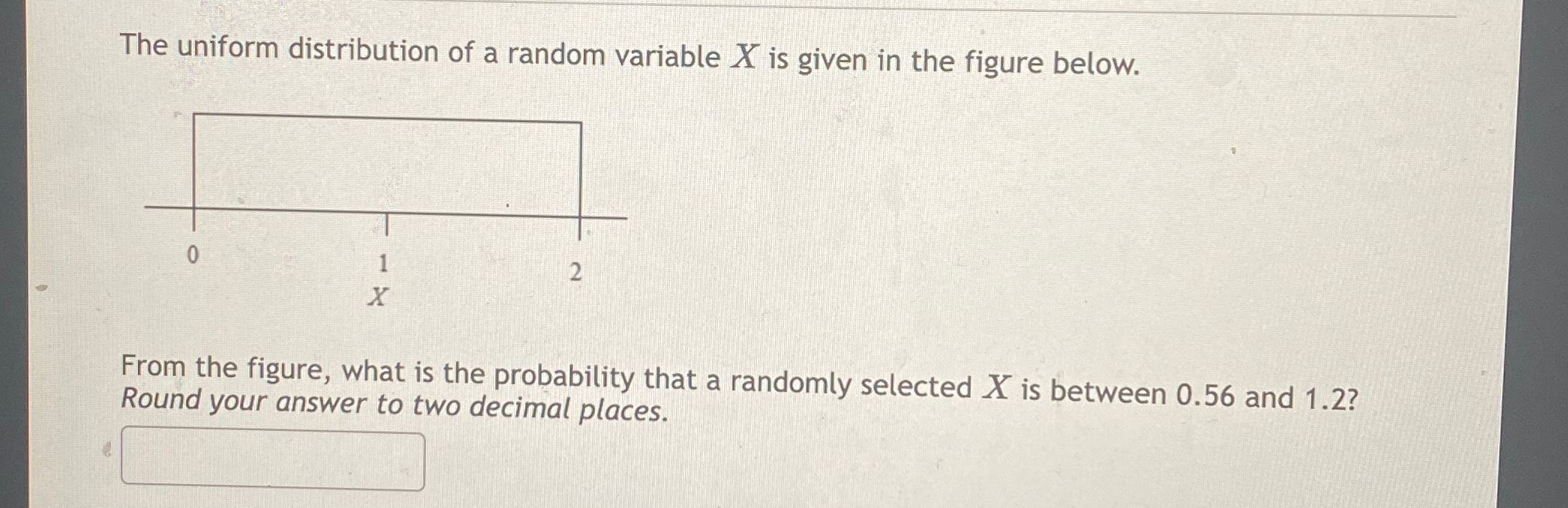 Solved The uniform distribution of a random variable x ﻿is | Chegg.com