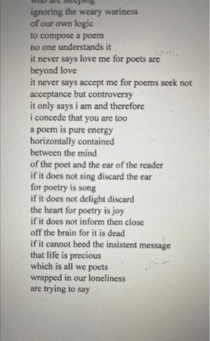 Poetry By Nikki Giovanni Poetry is motion graceful as | Chegg.com