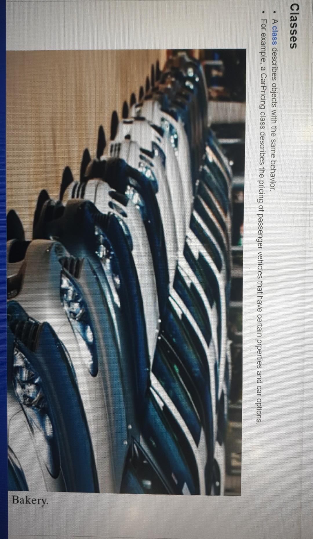 Solved Classes • A class describes objects with the same | Chegg.com