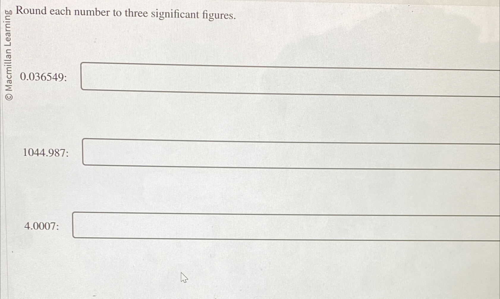 Solved Round each number to three significant | Chegg.com