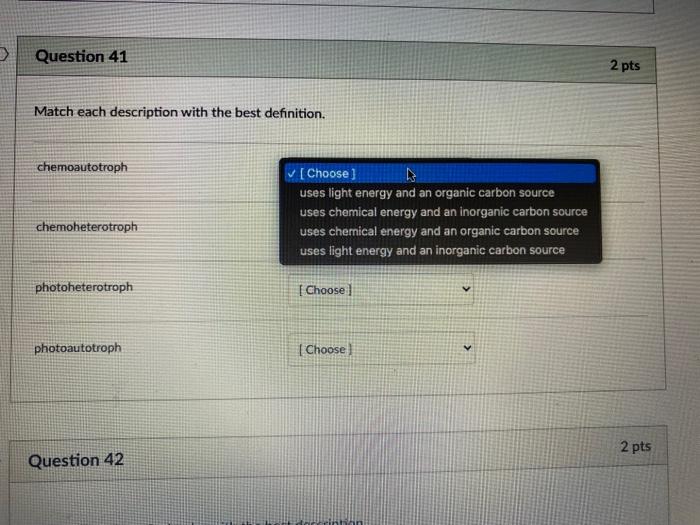 Solved Match each description with the best definition. | Chegg.com