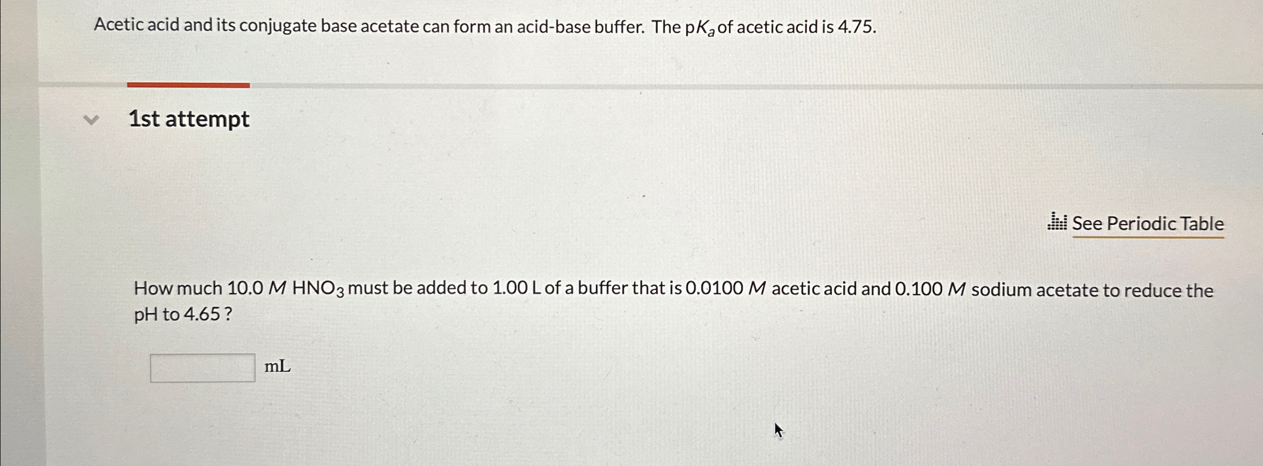 Acetic acid and its conjugate base acetate can form | Chegg.com