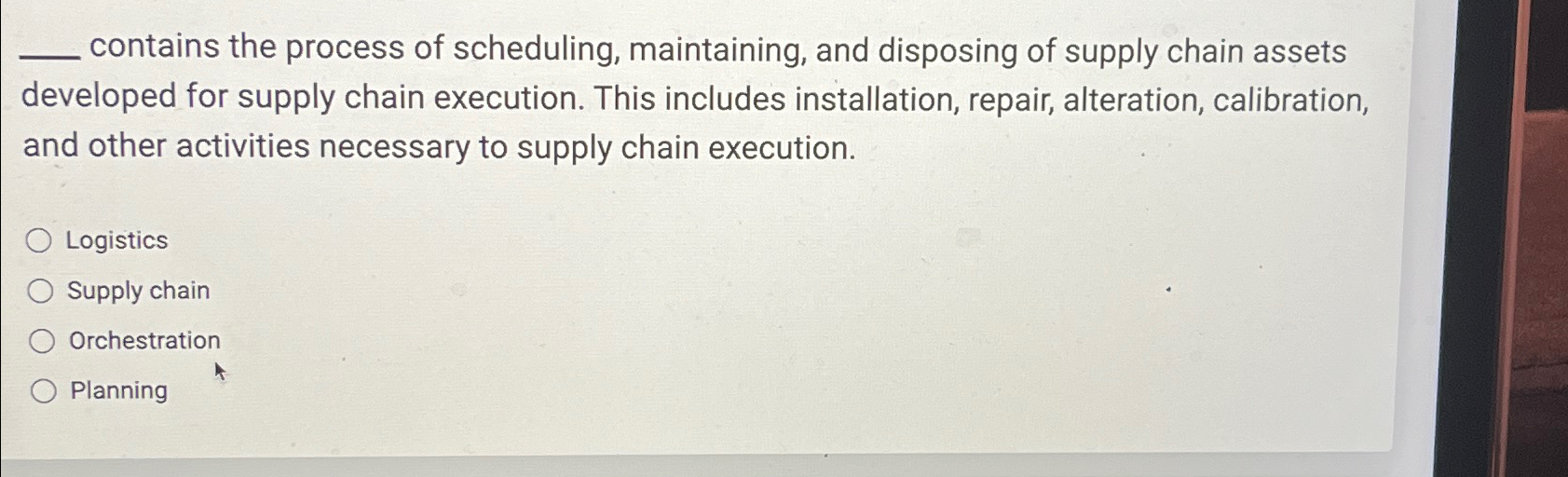 Solved contains the process of scheduling, maintaining, and | Chegg.com