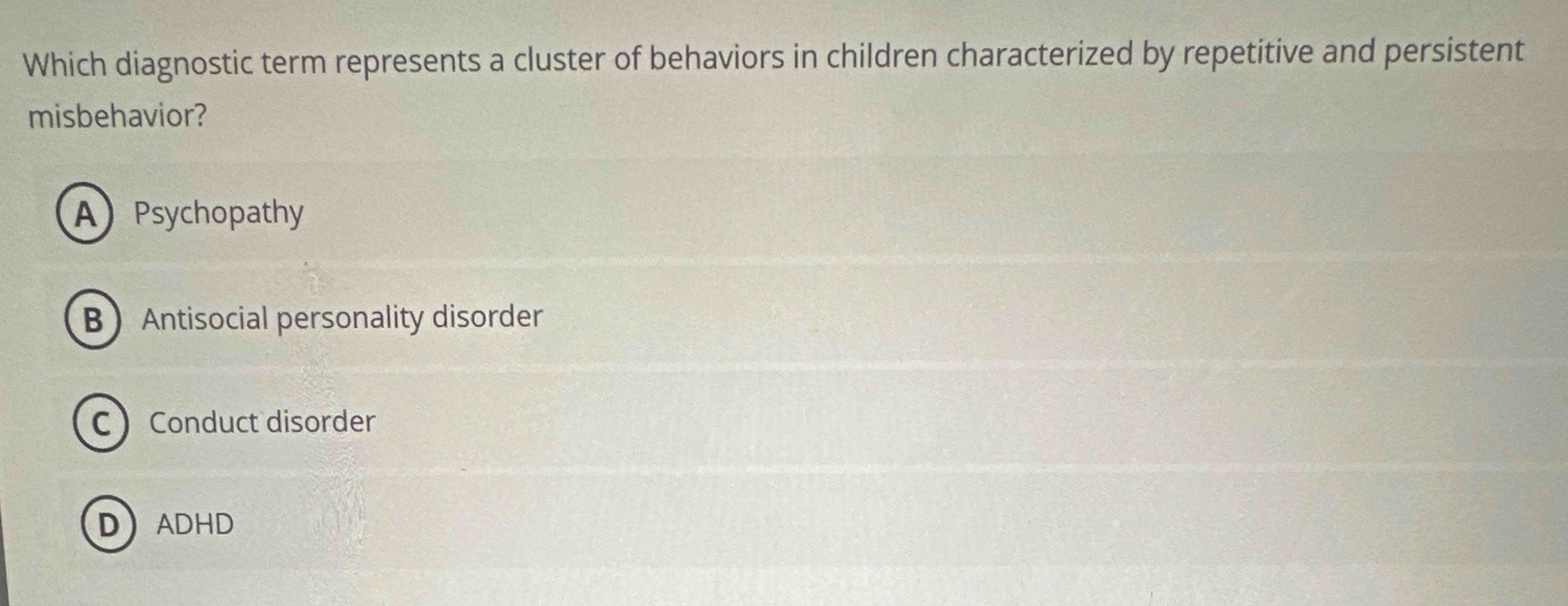 Solved Which diagnostic term represents a cluster of | Chegg.com