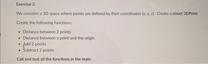 Solved We consider a 3D space where points are defined by | Chegg.com