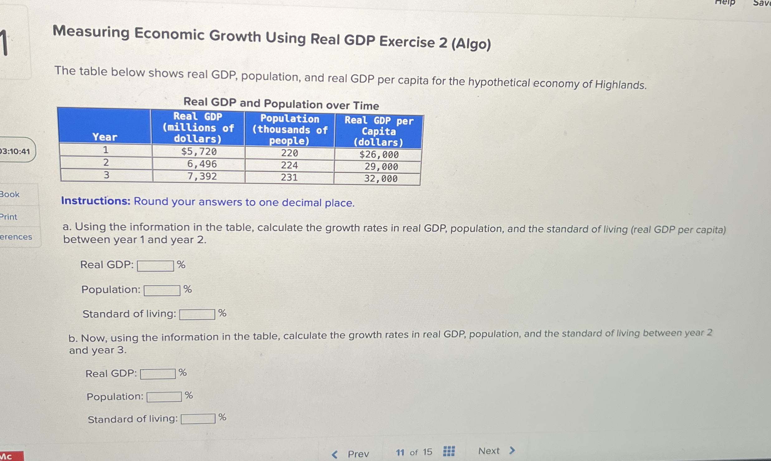 Solved Measuring Economic Growth Using Real GDP Exercise | Chegg.com