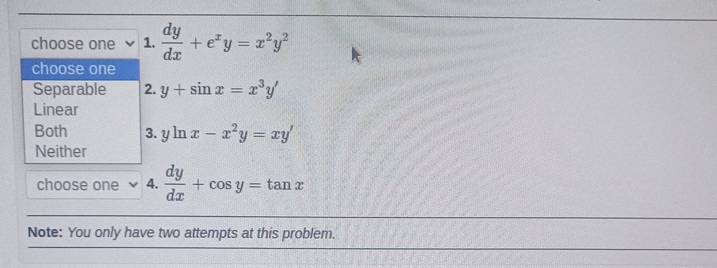 Solved Note: You only have two attempts at this problem. | Chegg.com