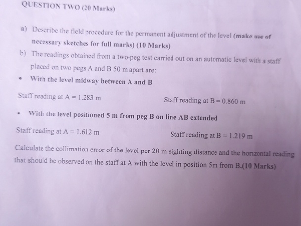 Solved QUESTION TWO (20 ﻿Marks)a) ﻿Describe the field | Chegg.com