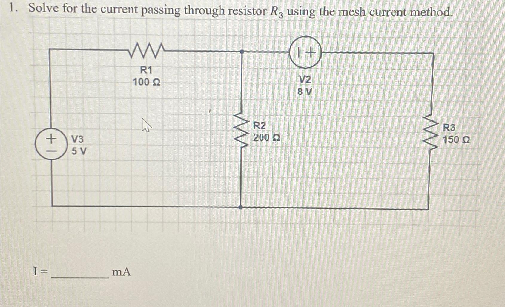 Solved Solve for the current passing through resistor R3 | Chegg.com