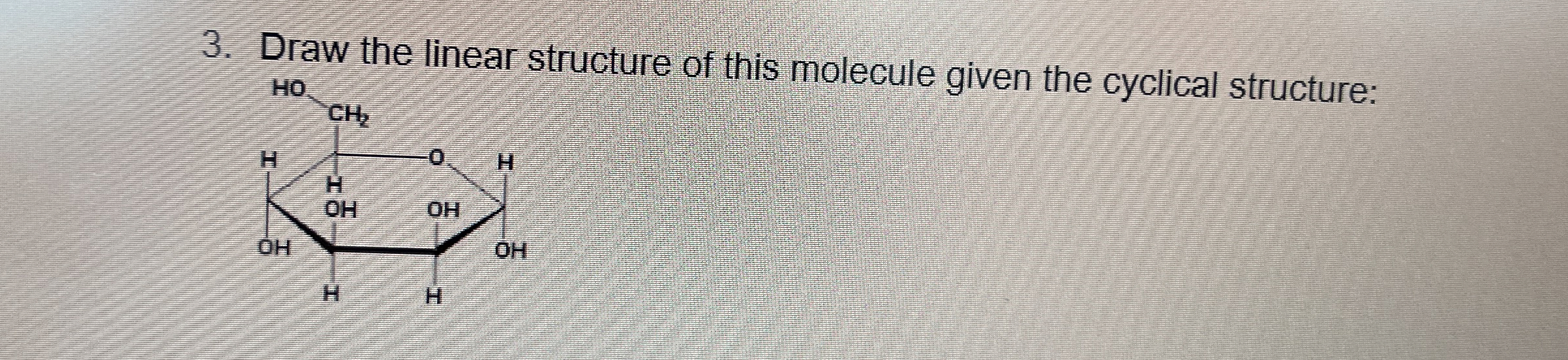 Draw the linear structure of this molecule given the | Chegg.com