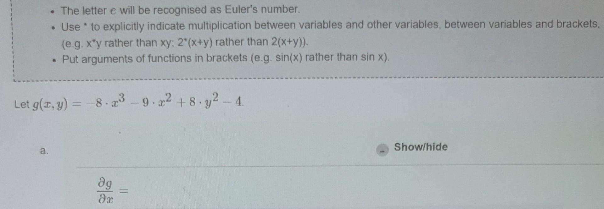 Solved • The letter e will be recognised as Euler's number. | Chegg.com