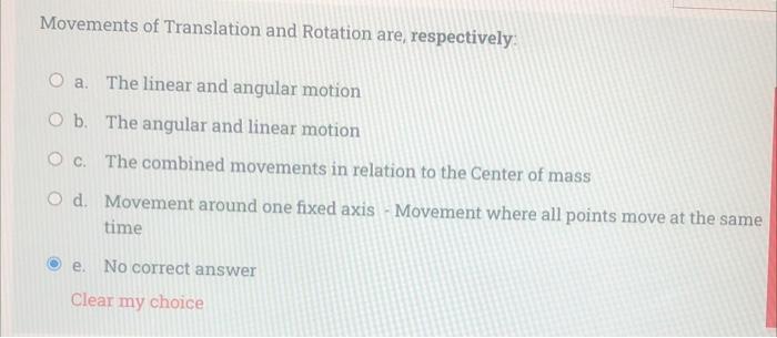 Solved Movements of Translation and Rotation are, | Chegg.com