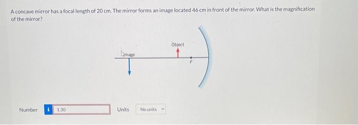 Solved An object that is 35 cm in front of a convex mirror | Chegg.com