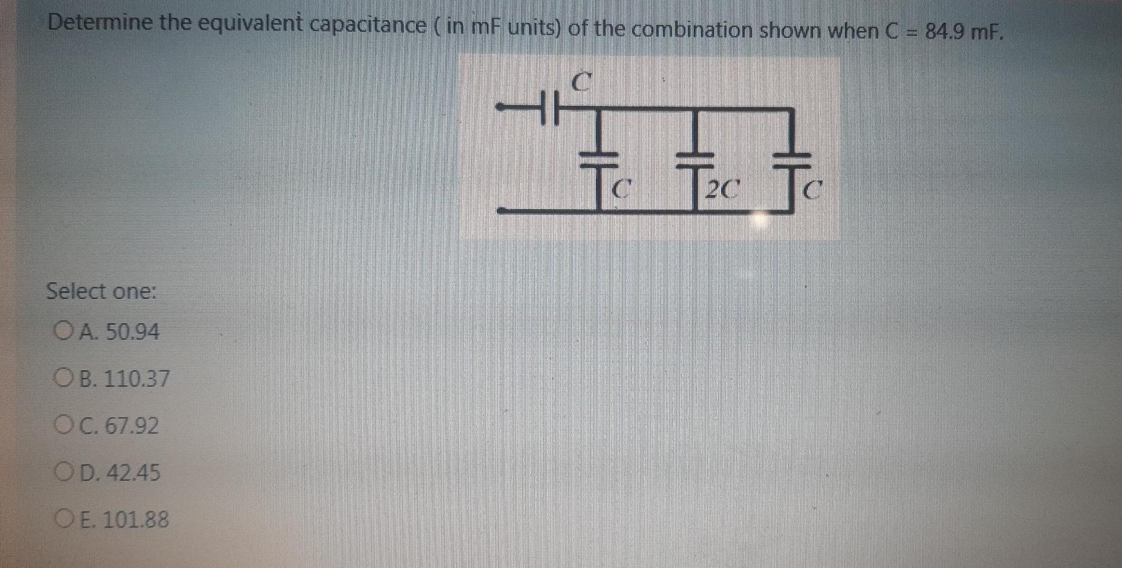 Solved Determine the equivalent capacitance (in mF units) of | Chegg.com