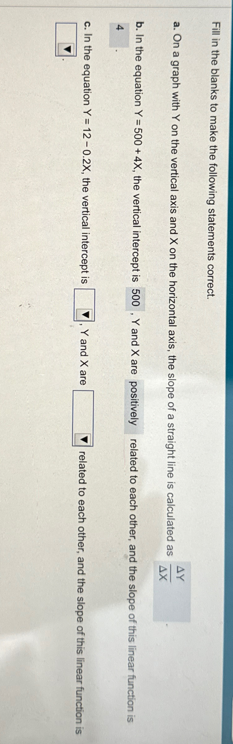 Solved Fill in the blanks to make the following statements | Chegg.com
