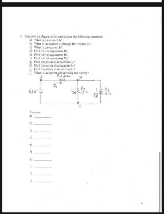 Solved Engr 1201 Name Dc Circuits 2 1 In The Circuit Of 3330