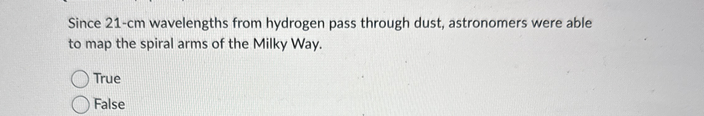 Solved Since 21 Cm ﻿wavelengths From Hydrogen Pass Through