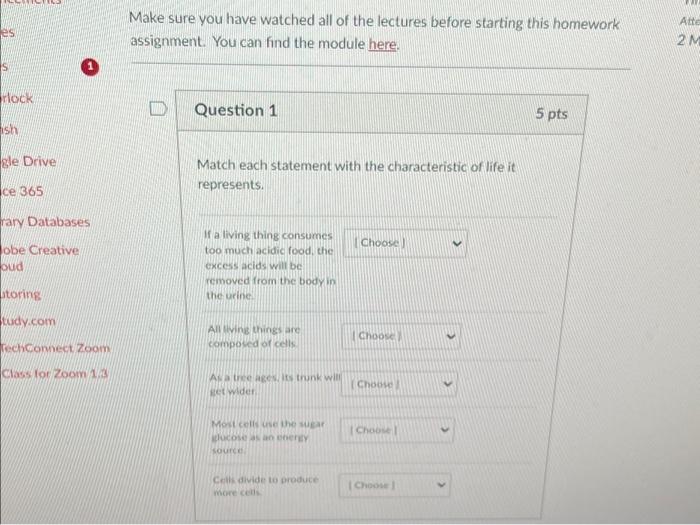 Solved Question 1 Match each statement with the | Chegg.com