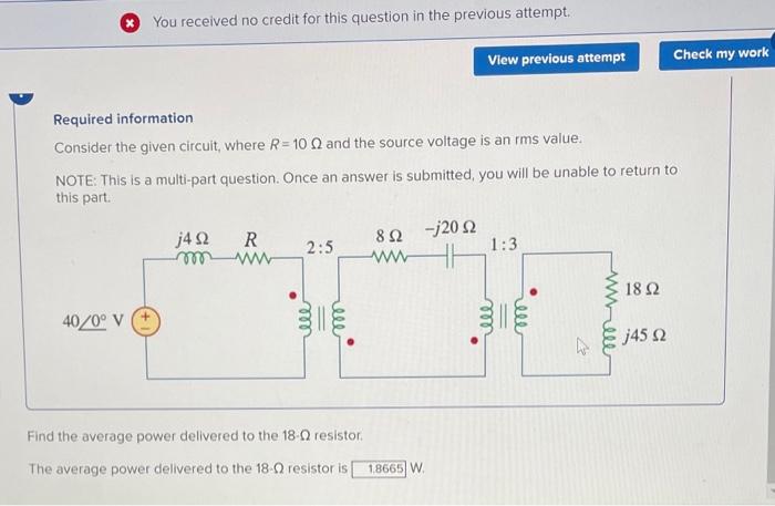 Solved You received no credit for this question in the | Chegg.com