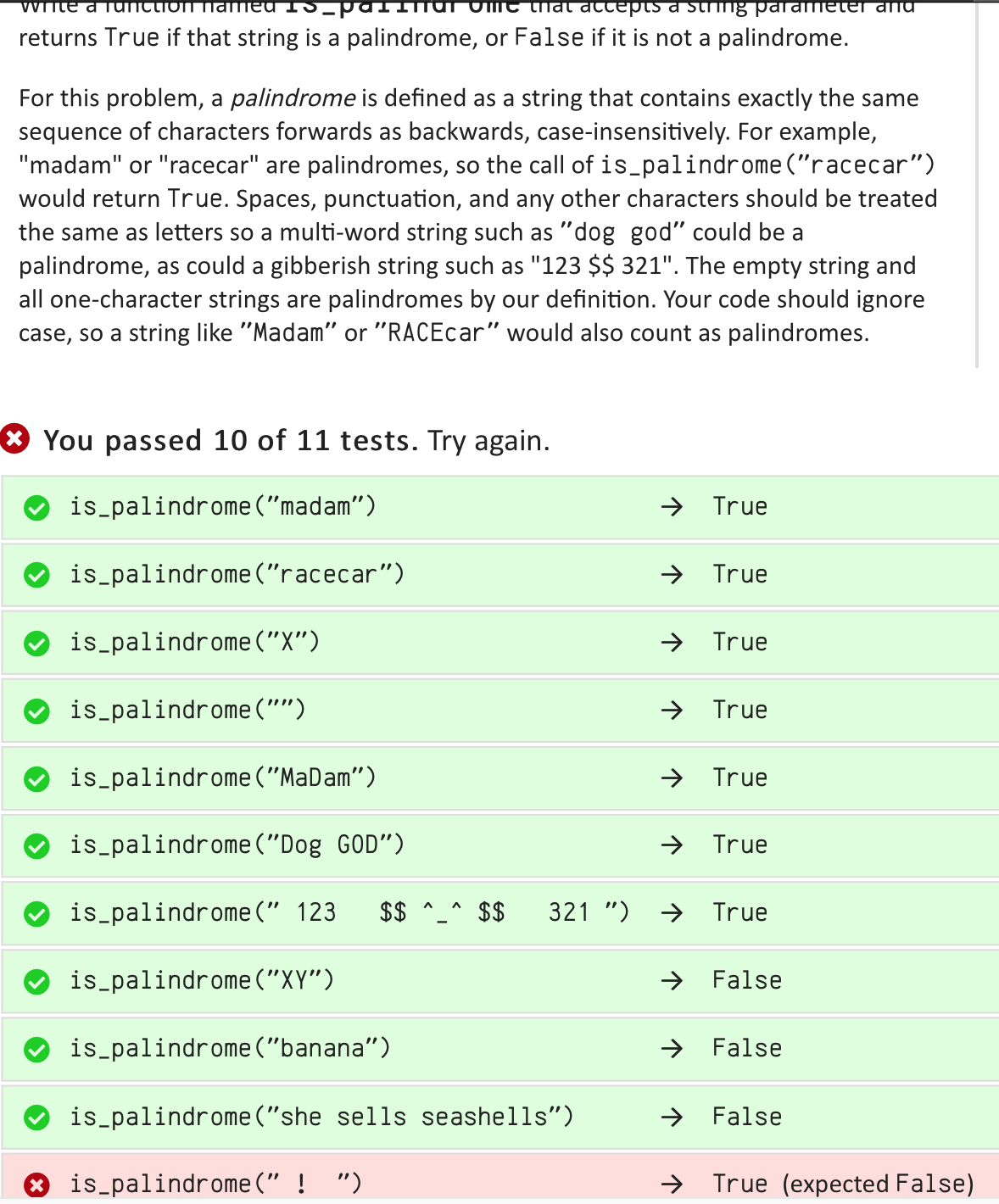 Solved Write A Function Named Ispalindrome That Accepts A 7752