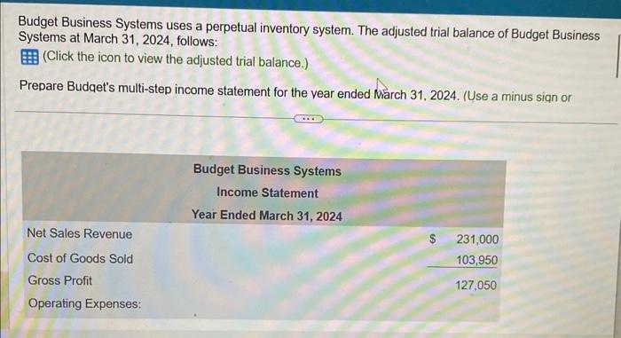 Solved Budget Business Systems uses a perpetual inventory | Chegg.com
