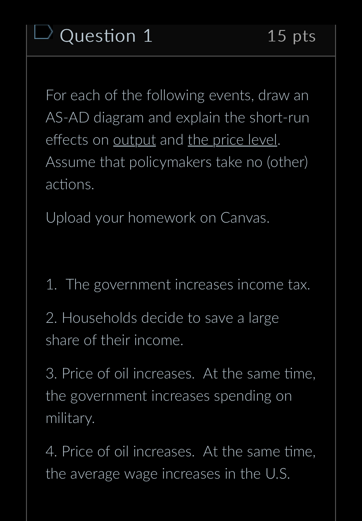 Solved Question 115ptsFor each of the following events, draw | Chegg.com