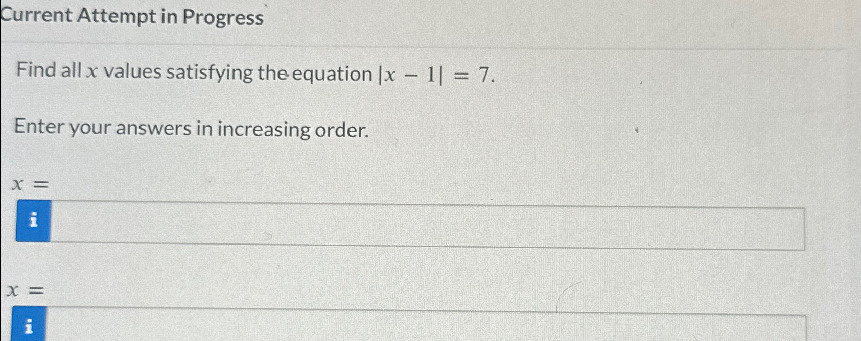 Solved Current Attempt in ProgressFind all x ﻿values | Chegg.com