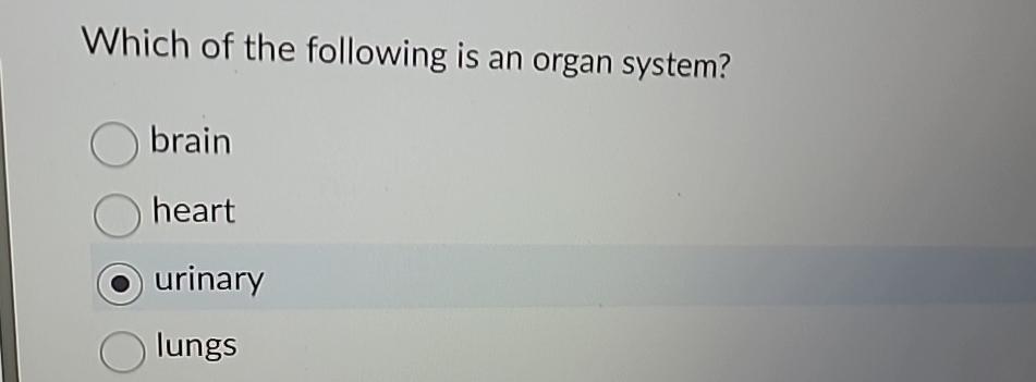 Solved Which of the following is an organ | Chegg.com