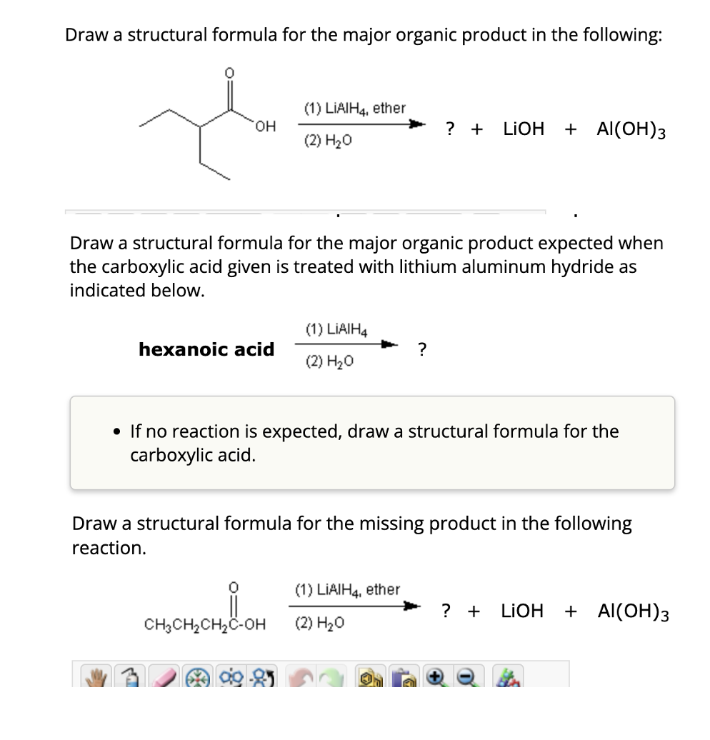Solved Draw a structural formula for the major organic | Chegg.com