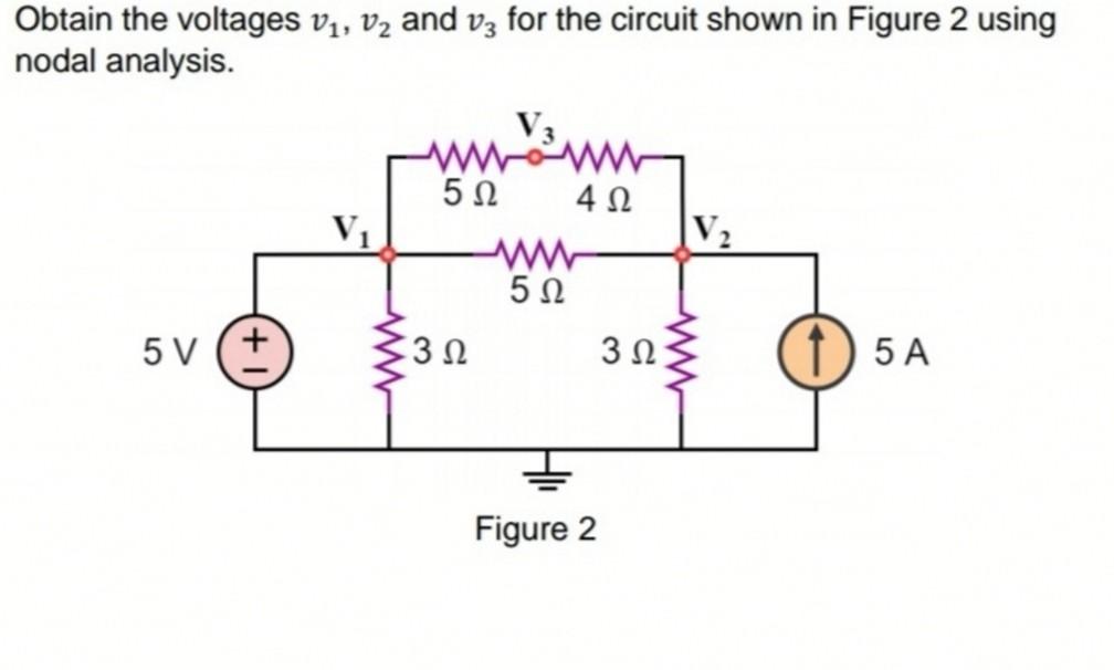 Solved Obtain the voltages V1, V2 and vz for the circuit | Chegg.com