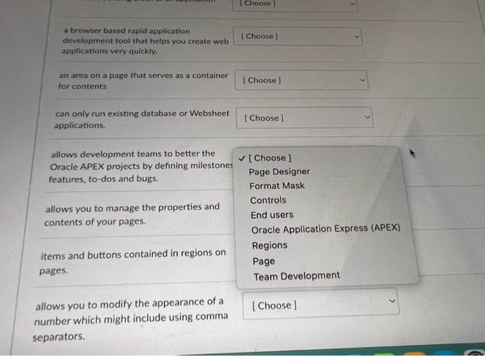 Solved a browser based rapid application development tool | Chegg.com
