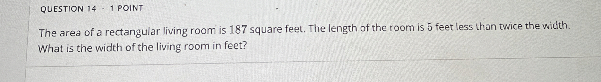 Solved QUESTION 14 - 1 POINTThe area of a rectangular | Chegg.com Solved QUESTION 14 - 1 POINTThe area of a rectangular | Chegg.com