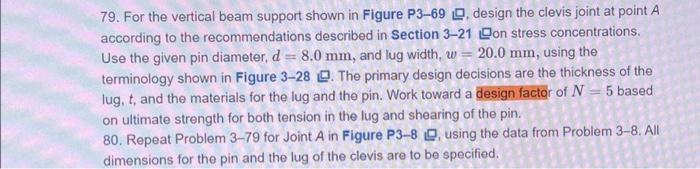 Solved 79. For the vertical beam support shown in Figure | Chegg.com
