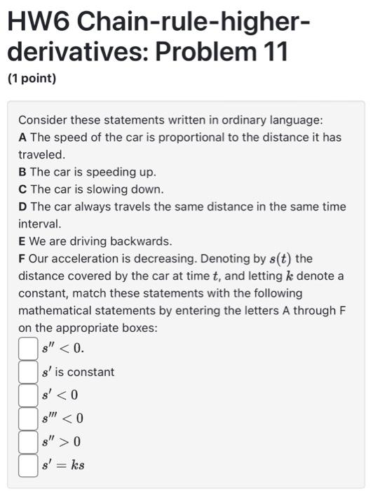 Solved HW6 Chain-rule-higherderivatives: Problem 11 (1 | Chegg.com