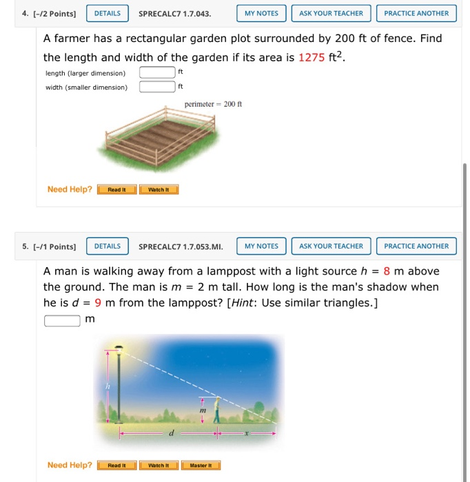 Solved 4. [-/2 Points) DETAILS SPRECALC7 1.7.043. MY NOTES | Chegg.com