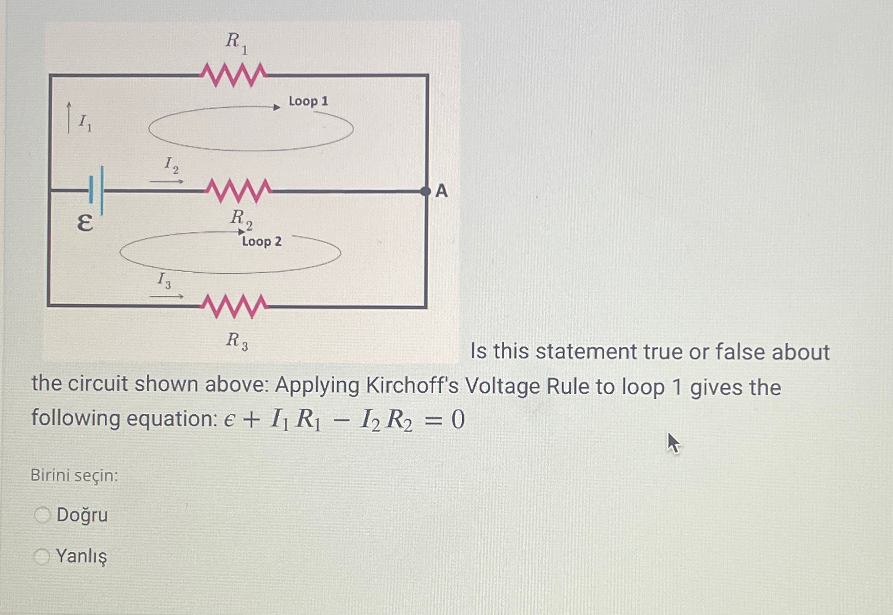 Solved Is this statement true or false aboutthe circuit | Chegg.com