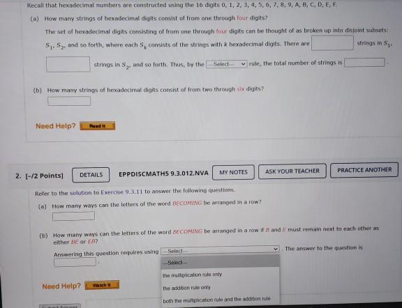 Solved Recall that hexadecimal numbers are constructed using | Chegg.com