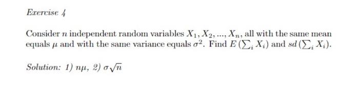 Solved Consider n independent random variables X1,X2,…,Xn, | Chegg.com