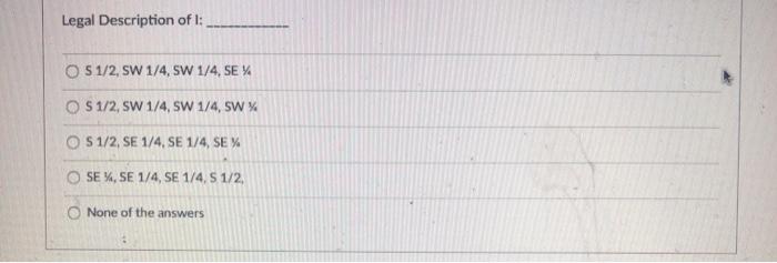 Solved Given the PLSS section shown below with eas labeld by | Chegg.com