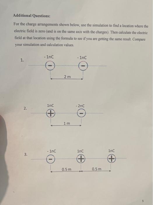 Solved Additional Questions: For the charge arrangements | Chegg.com