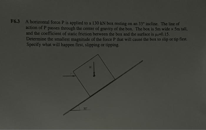 Solved 5.3 A horizontal force P is applied to a 130kN box | Chegg.com