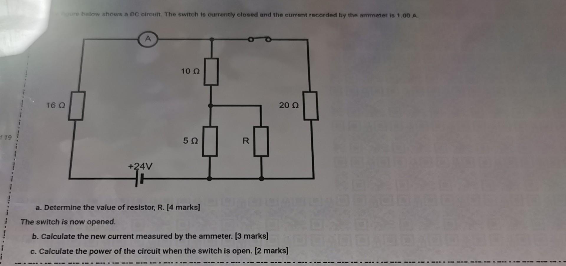 Solved a. Determine the value of resistor, R. [4 marks] The | Chegg.com