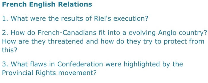French English Relations 1. What were the results of | Chegg.com
